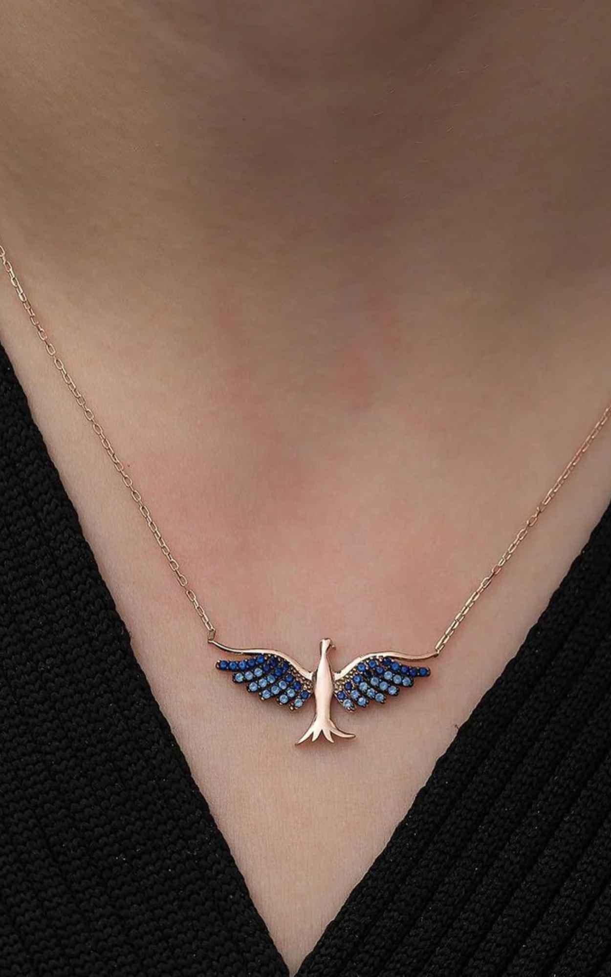 Blue Bird Necklace – Hira Jewellery