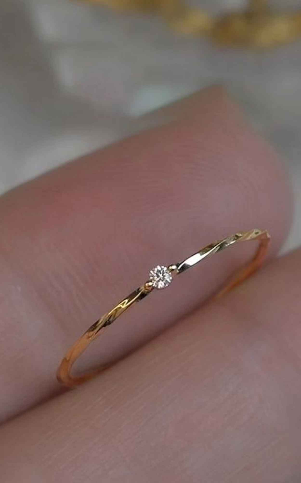 Twisted Solitaire Ring – Hira Jewellery