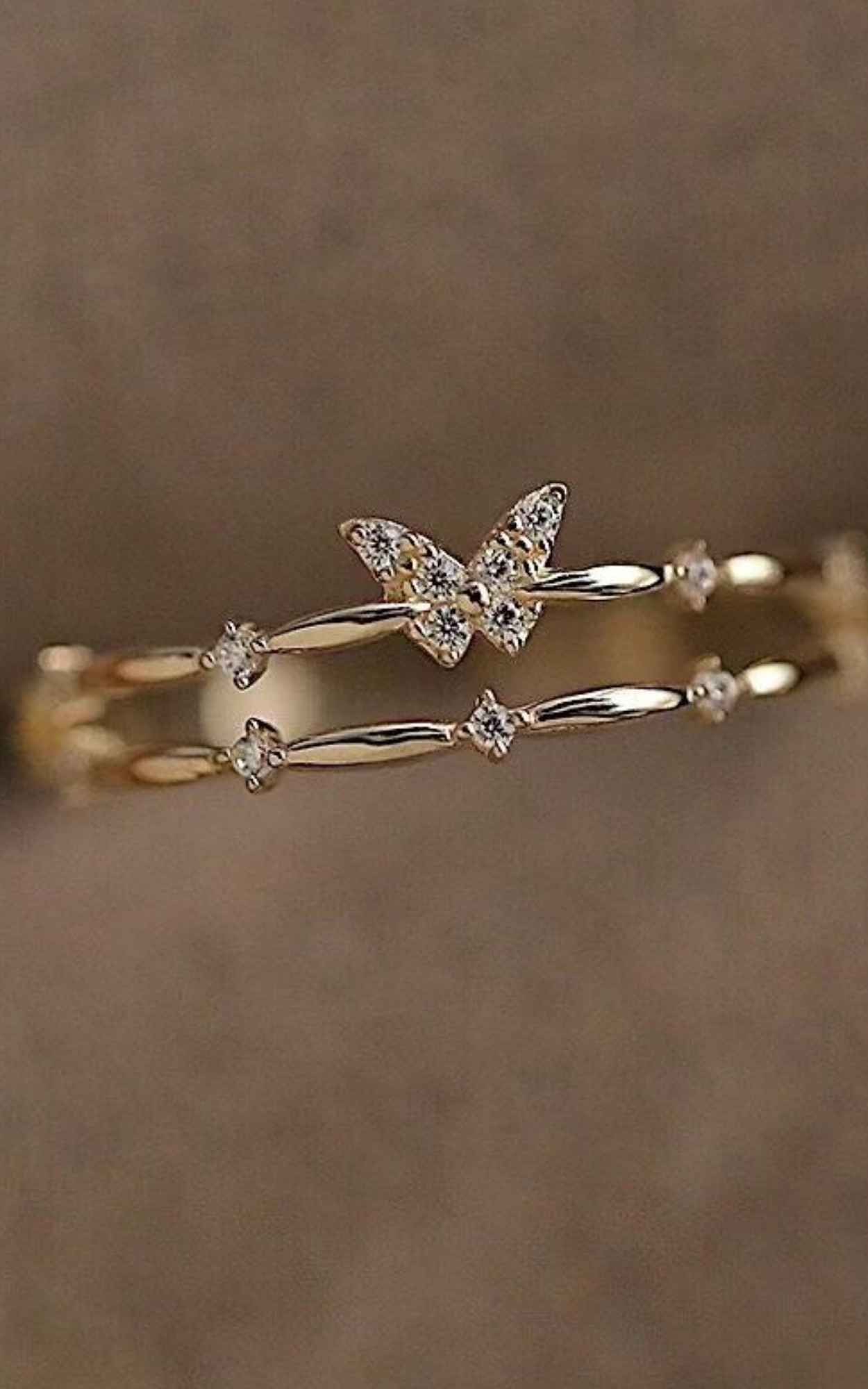 Dainty Dual Eternity Butterfly Ring – Hira Jewellery