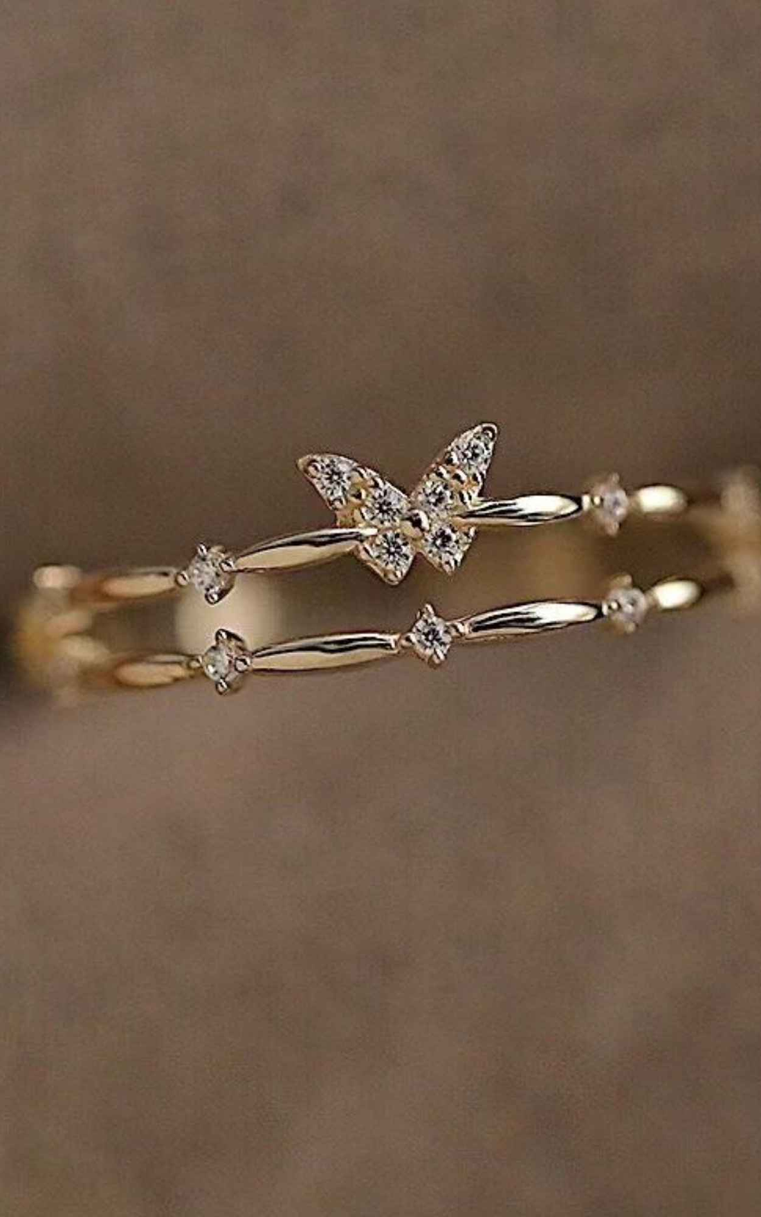 Dainty Dual Eternity Butterfly Ring – Hira Jewellery